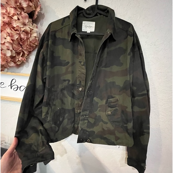 Jessica Simpson | Jackets & Coats | Jessica Simpson Camo Jacket | Poshmark